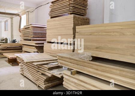 Wooden Parts and Boards Stored in Warehouse Ready for CNC Machine ...