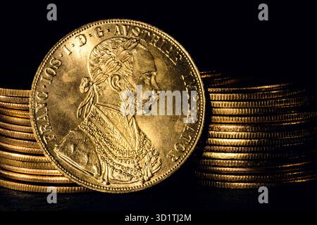 Austrian Gold Ducats Franz Joseph Stock Photo - Alamy