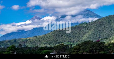 Volcano of fire, Antigua Guatemala, Sacatepequez department, Republic ...
