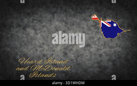 Map of Heard Island and McDonald Islands in the Australian external ...