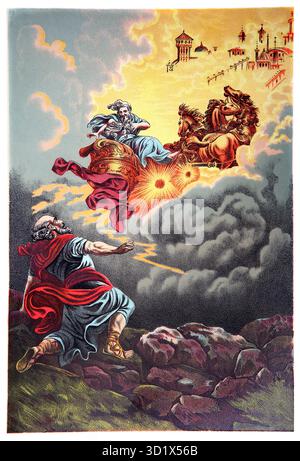 'Elijah Taken Up in a Chariot of Fire' E112193 depicts the biblical ...