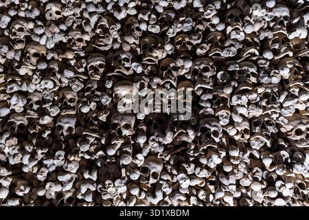 Ossuary with skeletons from the 13th to the 18th century, Pre ...