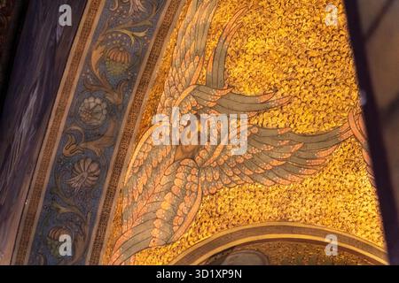 Angel Seraphim on mural painting, Church of St. Nicholas the Miraculous ...