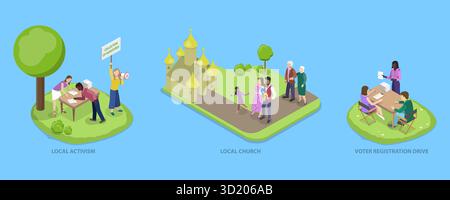 Illustration Neighborhood Icon Stock Photo - Alamy