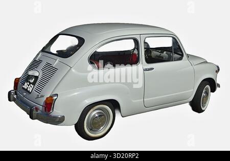 White Fiat 600 parked, showing its front and side Stock Photo - Alamy