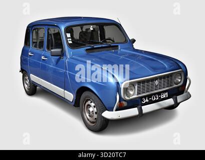 Renault 4L posing in a studio with white background Stock Photo - Alamy