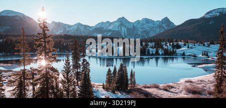 Cold late autumn in Colorado, United States. Fall season. Beautiful ...