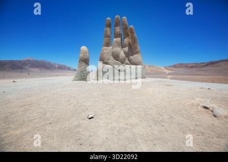 Famous hand in Atacama desert, Chile Stock Photo - Alamy