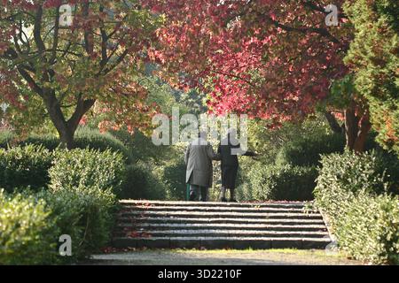 Older couple at Vedbæk gravey ard cemetery in Denmark Stock Photo - Alamy