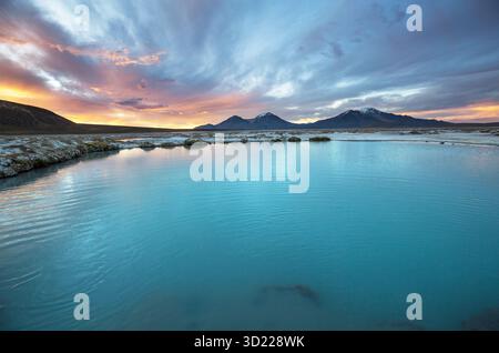 Natural Hot Spring in Atacama desert, Chile, South America Stock Photo ...