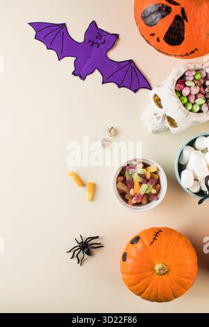 Halloween Pumpkin with Paper Cut Scary Face in Trend Red Light. Jack ...