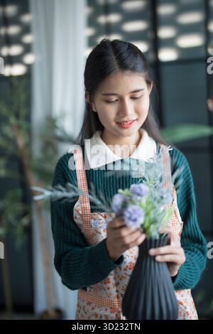 Portrait of Startup successful small business owner in coffee shop. SME ...
