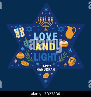 Happy Hanukkah banner, template for your design. Hanukkah is a Jewish ...