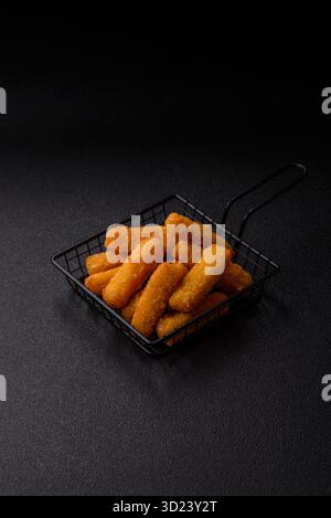 Mozzarella cheese sticks, crispy nutritious fast food. Cheese sticks as ...