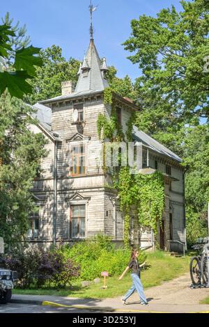 Wooden building Kipsala Island Riga Latvia Stock Photo - Alamy