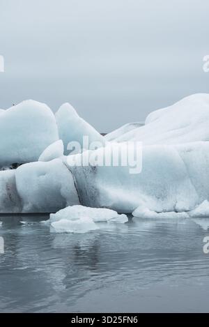Ice floes that have broken off sea ice edge in late summer, McMurdo ...