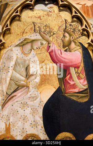 Coronation of the Virgin with four Musical Angels and Saints Francis ...