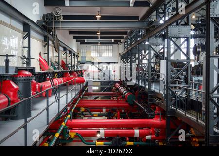 Interior of the Electricity museum in Lisbon belonging to Maat Stock ...