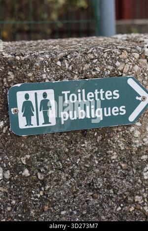 French public toilet sign with man and woman gender icons Stock Photo ...