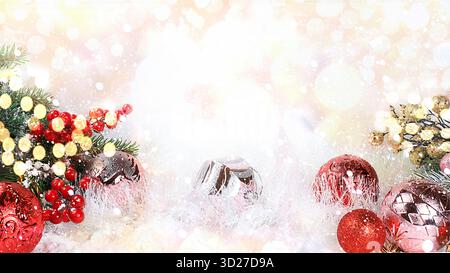 Beautiful Christmas composition on light background Stock Photo - Alamy