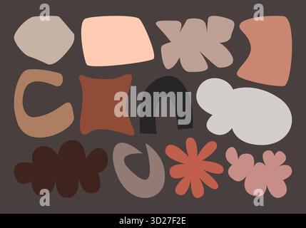 Creative Colorful Trendy abstract different shapes Collage background ...