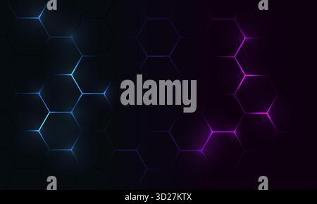 A bright pink and black hexagonal background for wallpapers Stock Photo ...