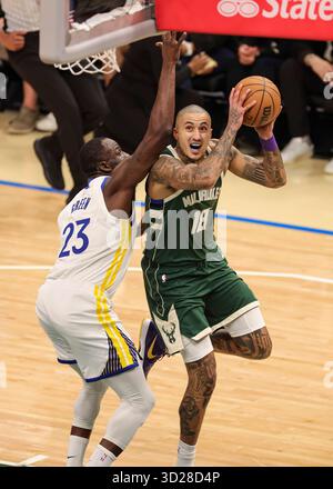Milwaukee Bucks' Kyle Kuzma during the second half of an NBA basketball ...