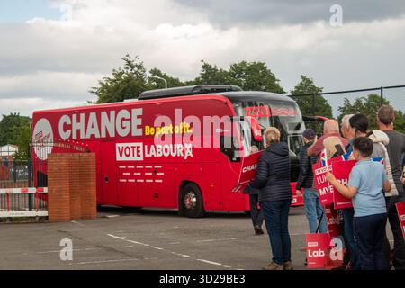 The 2024 Labour Campaign Bus enters Marton Cricket Club, July 2024 ...