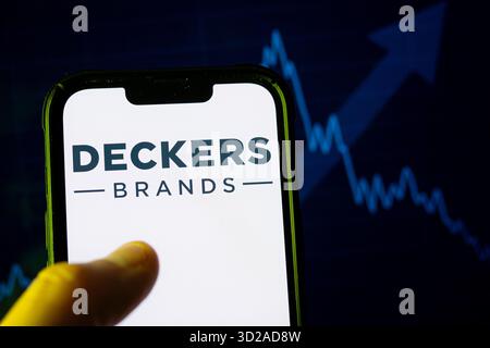 In this photo illustration, a Decker Brands logo is seen displayed on a ...