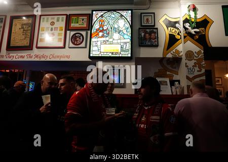 Wrexham fans before the Sky Bet Championship match at SToK Racecourse ...