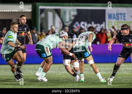 Ollie Leatherbarrow, of Newcastle Red Bulls during the Gallagher Prem ...