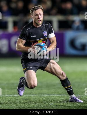Brett Connon, Of Newcastle Red Bulls during the Gallagher Prem Rugby ...
