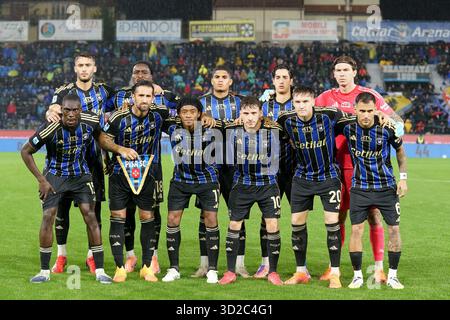 Idrissa Toure' (Pisa) and M'Bala Nzola (Pisa) celebrate during Pisa SC ...