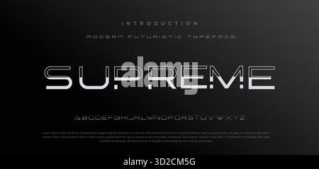 Supreme Logo Font and Number Modern Corporate Identity Alphabet for ...