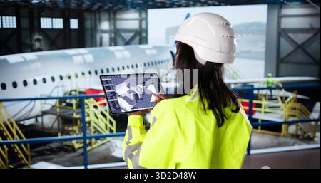 aircraft engineer inspecting the parts Stock Photo - Alamy