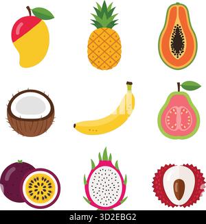 Exotic guava icon. Flat illustration of exotic guava vector icon ...