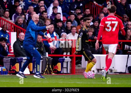 Nottingham Forest manager Sean Dyche during the Premier League match at ...