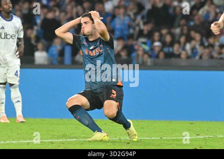 Miguel Gutierrez of SSC Napoli gestures during the UEFA Champions ...