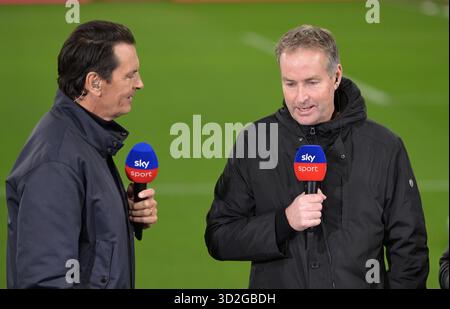From left: Moderator Sebastian Hellmann (Sky), Simon Rolfes (Managing ...