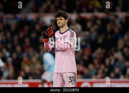 Manchester United goalkeeper Senne Lammens during the Premier League ...