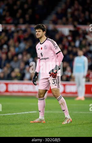 Manchester United goalkeeper Senne Lammens (31) arrives during the ...