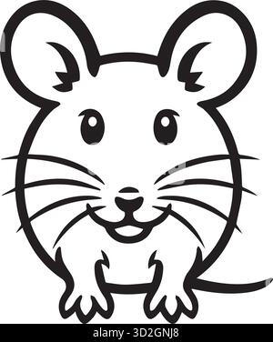 Sticker cartoon character adorable mouse, pretty animal idea for print ...