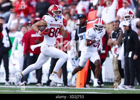 Indiana wide receiver Charlie Becker (80) makes a 10-yard catch ...