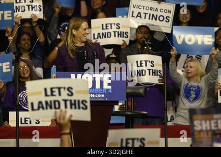 New Jersey gubernatorial candidate Mikie Sherrill reacts after voting ...