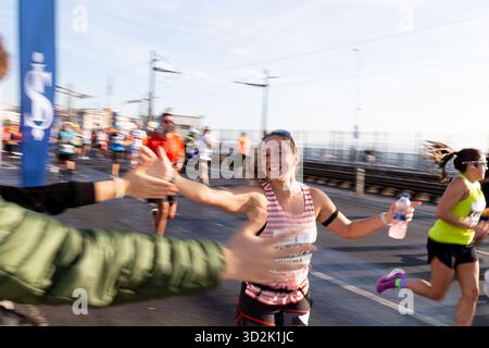 ISTANBUL, TURKEY - November 2 , 2025: 47th Istanbul Marathon . Runners ...