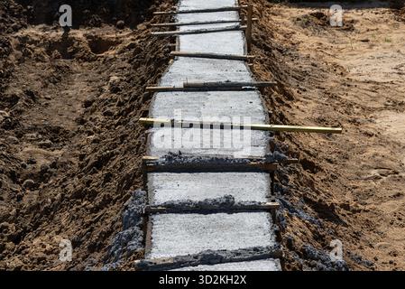 Poorly constructed formwork resulted in the concrete foundation being ...