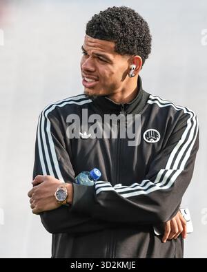 William Osula of Newcastle Untied arrives during the Premier League ...