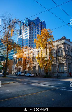 The BC Hydro building along Dunsmuir Street in downtown Vancouver, BX ...