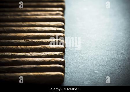 Cigars border background with copy space Stock Photo - Alamy