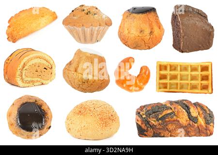 different types of Belgian waffles on gray background Stock Photo - Alamy